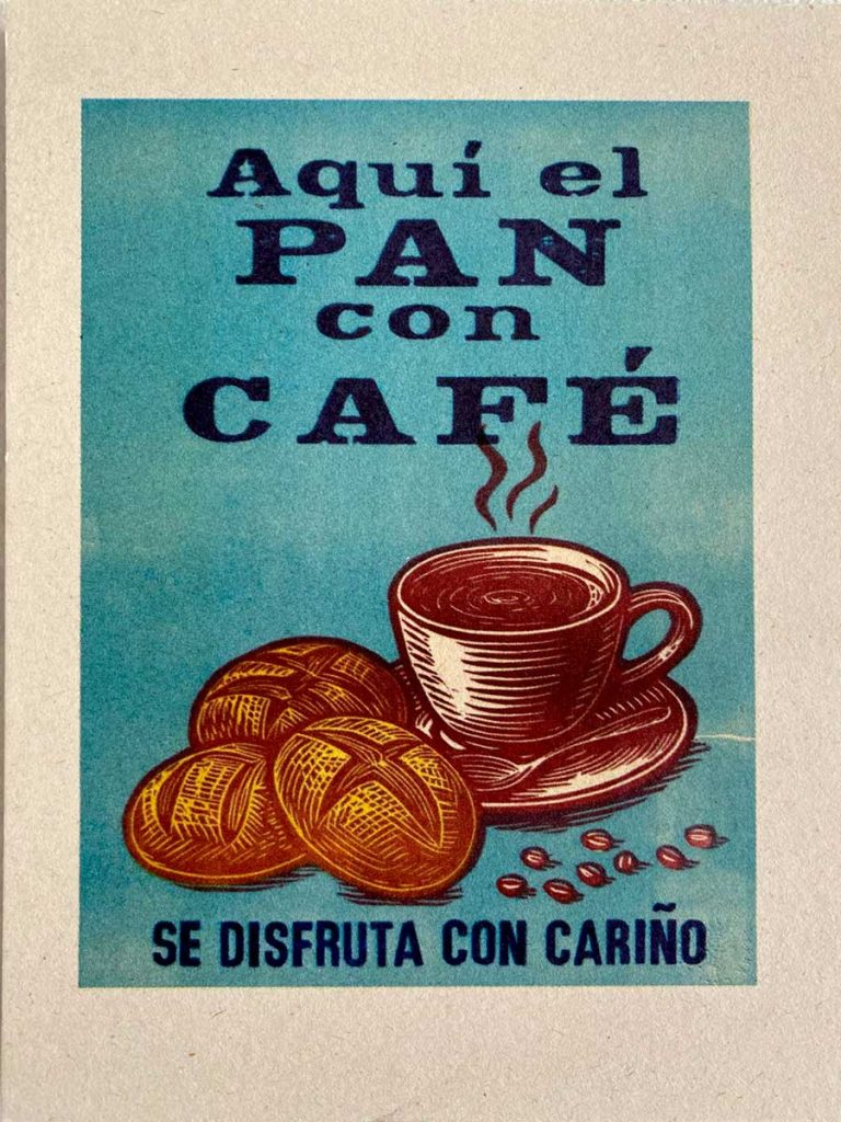 POSTAL – AQUI EL PAN CON CAFE – La Linterna Cali
